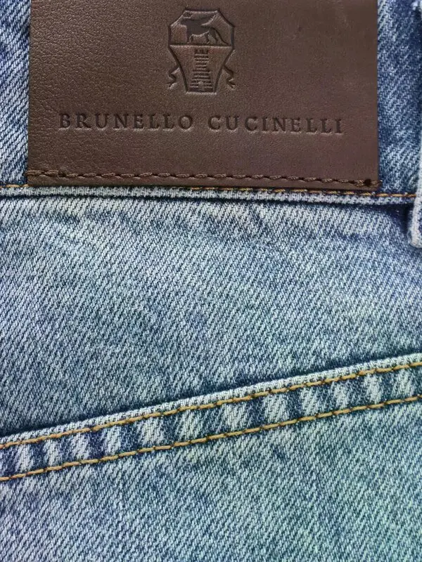 Brunello Cucinelli Wide-leg Cuffed Jeans