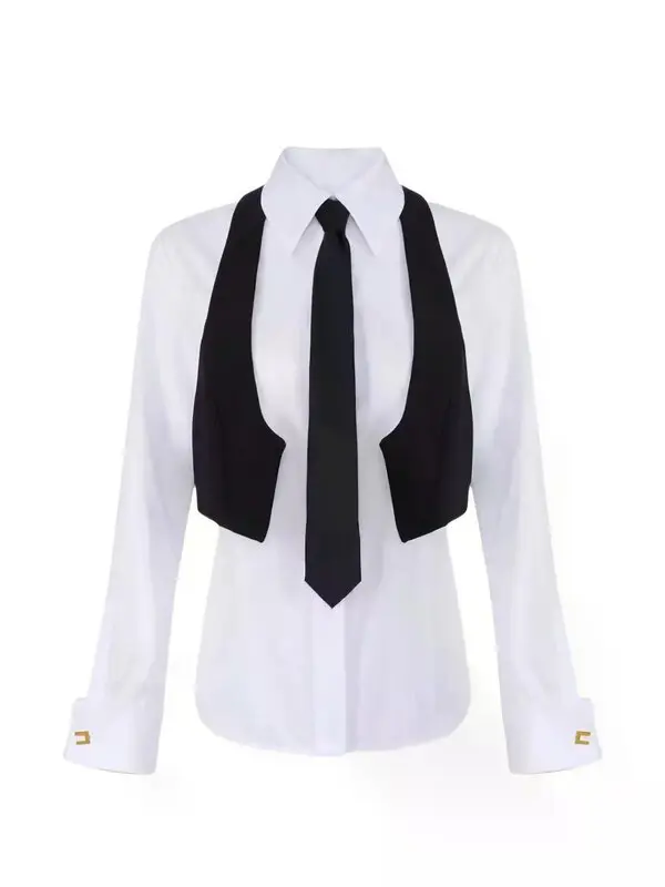 Elisabetta Franchi Tie Collared Shirt