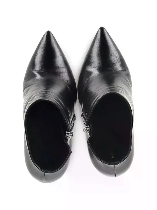 Saint Laurent Pyramid-heeled Leather Ankle Boots
