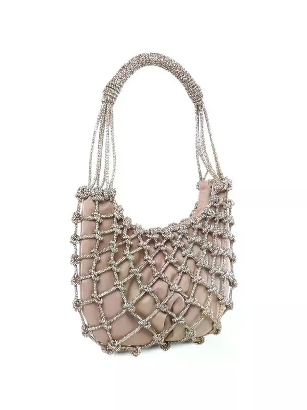 Rosantica Crystal-embellished Shoulder Bag - Neutrals