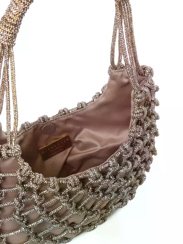 Rosantica Crystal-embellished Shoulder Bag - Neutrals
