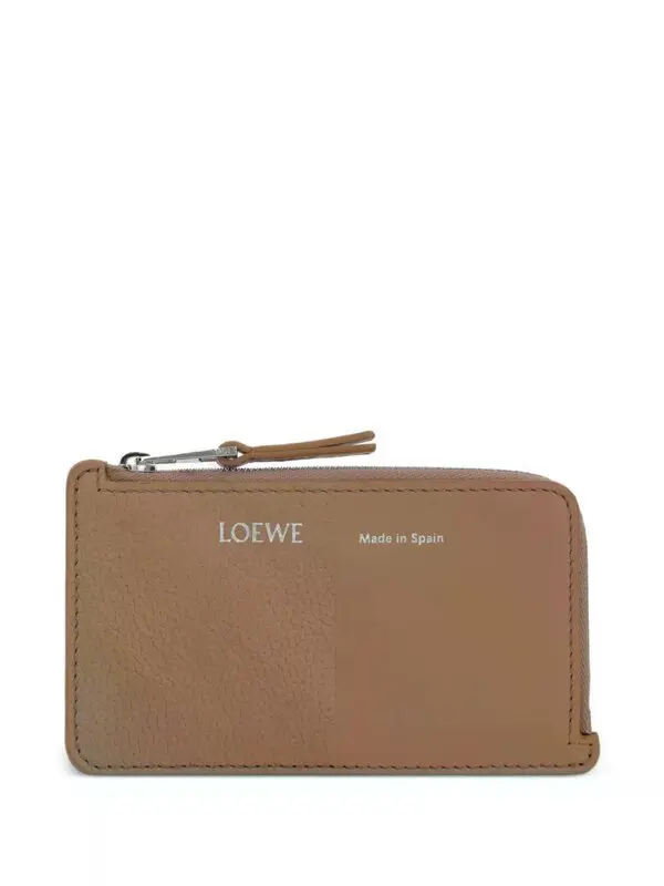 Loewe Grained Leather Card Holder - Brown