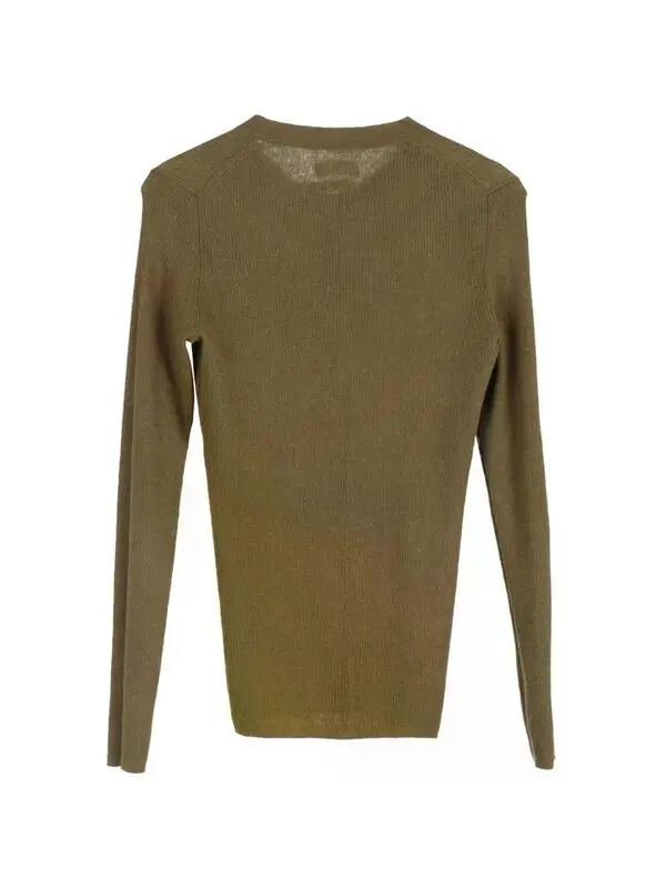 ISABEL MARANT VINTAGE Ribbed-knit Button Top