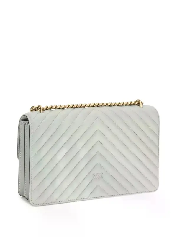 Pinko Love One Chevron-quilted Shoulder Bag - Grey