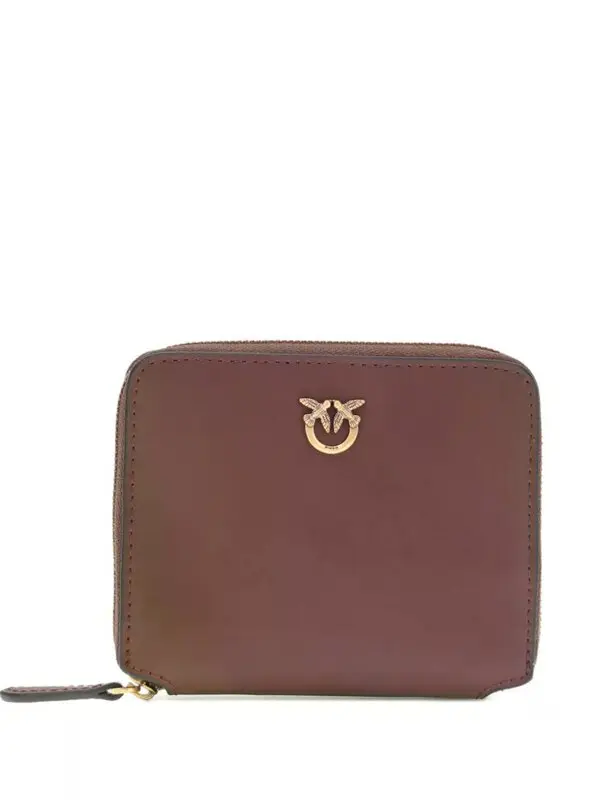Pinko Emblem Zip Taylor Wallet - Brown
