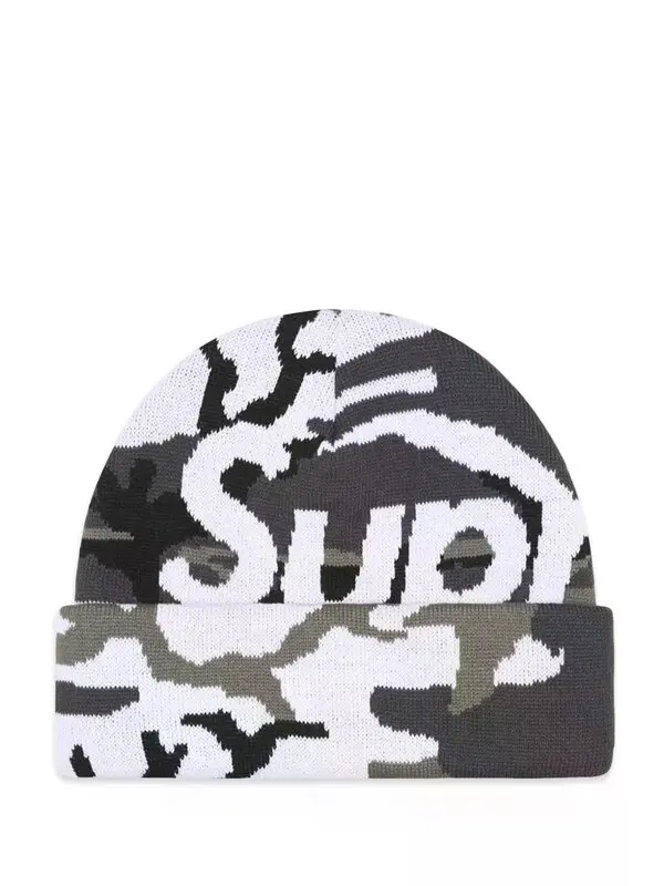 Supreme Camouflage Beanie - Grey