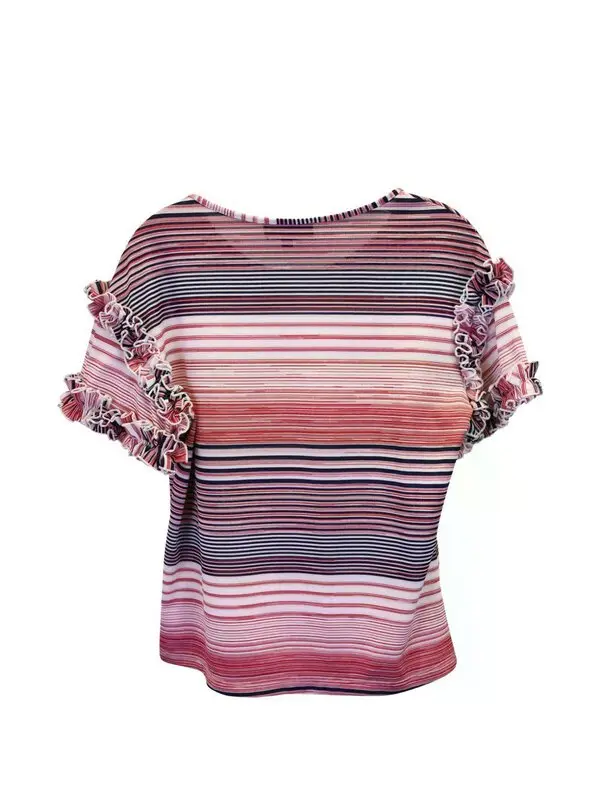 Saloni Striped Ruffled Top