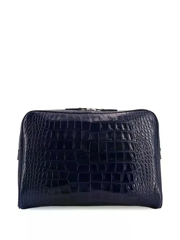 TOM FORD Embossed-leather Zip Laptop Bag