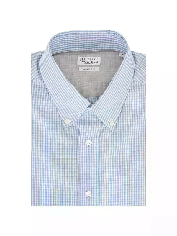 Brunello Cucinelli Gingham-pattern Button-down Shirt