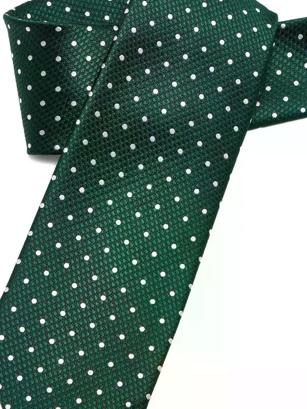 TOM FORD Polka-dot Neck Tie - Green