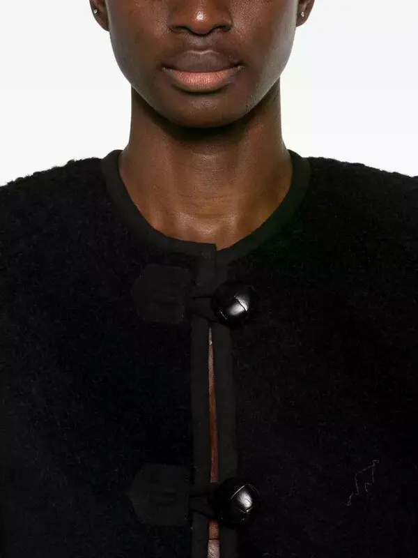 Isabel Marant Étoile Gradilia Bouclé Jacket With Suede-style Details - Black