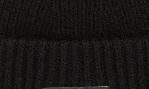 Acne Studios Pana Face Patch Ribbed Beanie - Black