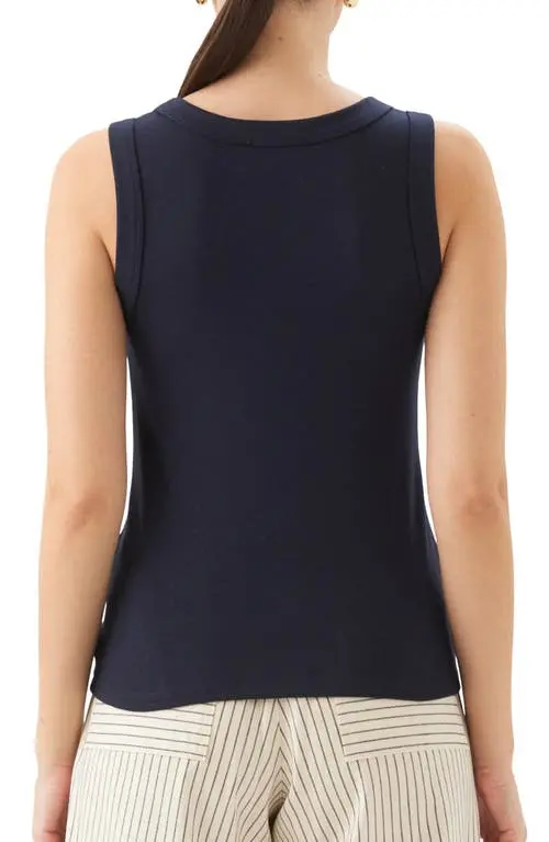Fifteen Twenty Fitted Scoop Neck Tank - Navy