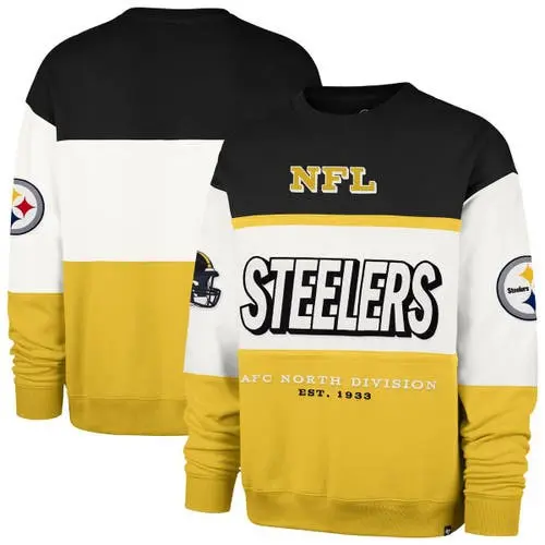 '47 Pittsburgh Steelers Breeze Maximalist Sweatshirt - Black
