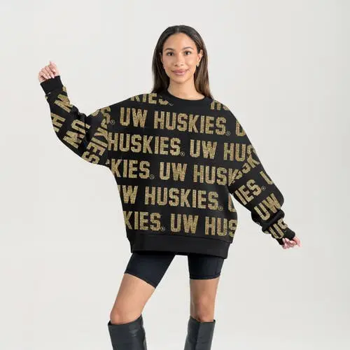 GAMEDAY COUTURE Washington Huskies Hype Era Sweatshirt - Black