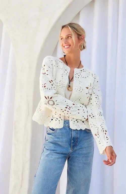 Fifteen Twenty Emery Crochet Jacket