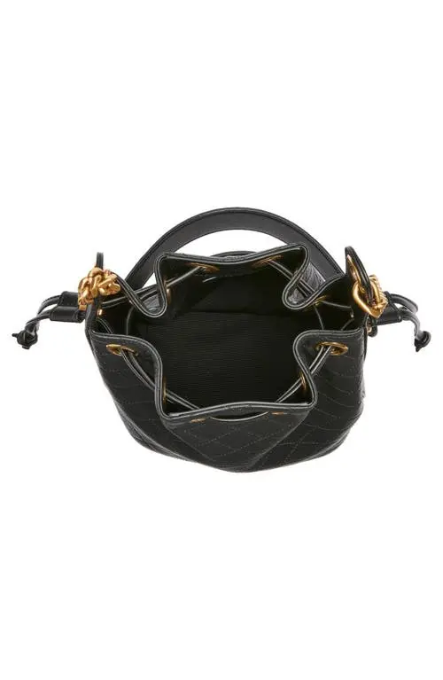 Saint Laurent Cassandre Quilted Leather Bucket Bag - Noir