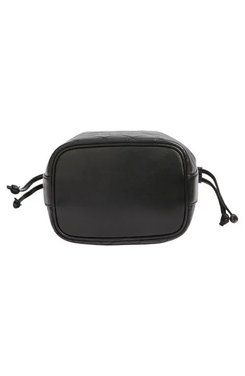 Saint Laurent Cassandre Quilted Leather Bucket Bag - Noir