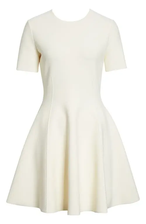 Alexander McQueen Fit & Flare Mini Dress - White