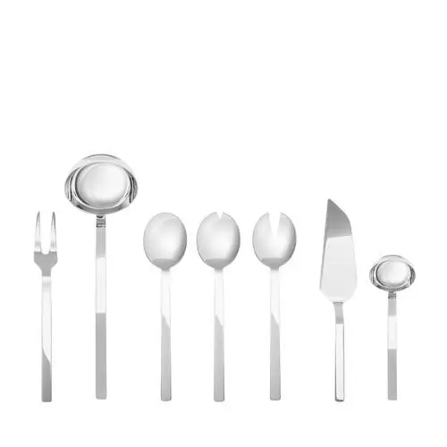 MEPRA Stile Pininfarina Serving Set7 Pieces - Ice Silver