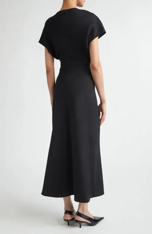 TOTEME Slouch Waist Wool Dress - Black