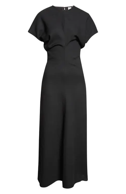 TOTEME Slouch Waist Wool Dress - Black