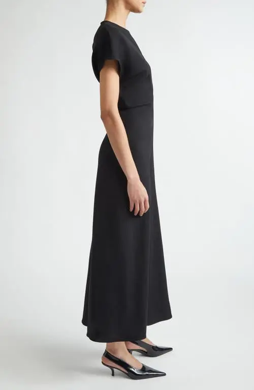 TOTEME Slouch Waist Wool Dress - Black