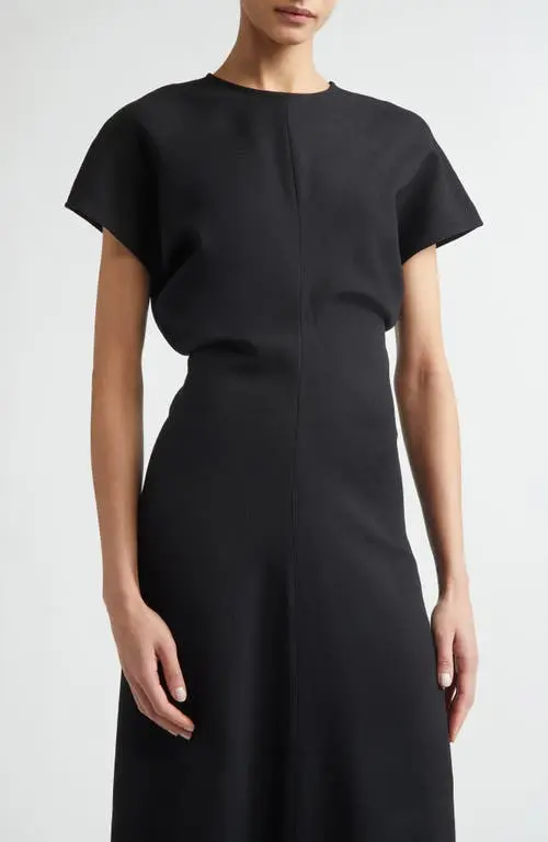 TOTEME Slouch Waist Wool Dress - Black