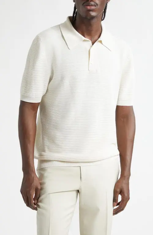 Isaia Silk & Linen Polo