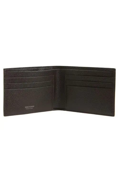FERRAGAMO Micro Gancio Leather Bifold Wallet