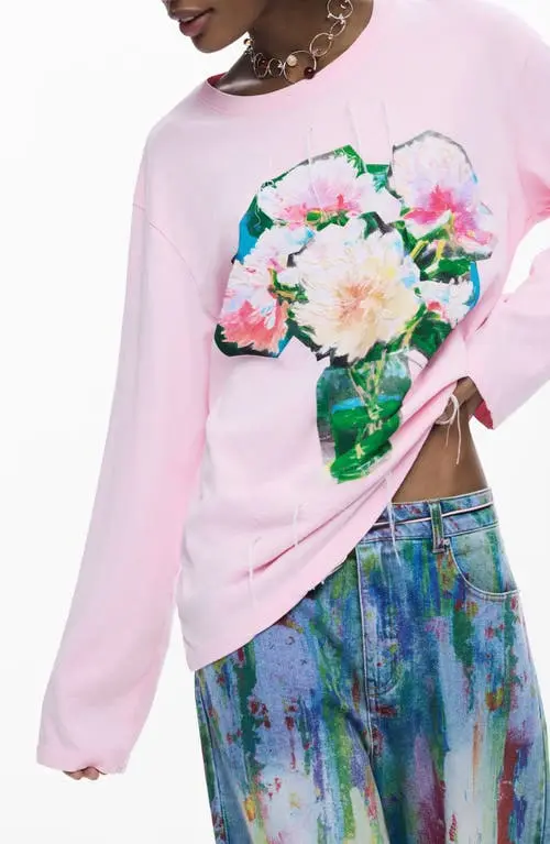 Desigual Floral Graphic Long-sleeve T-shirt