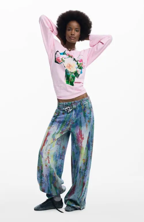 Desigual Floral Graphic Long-sleeve T-shirt