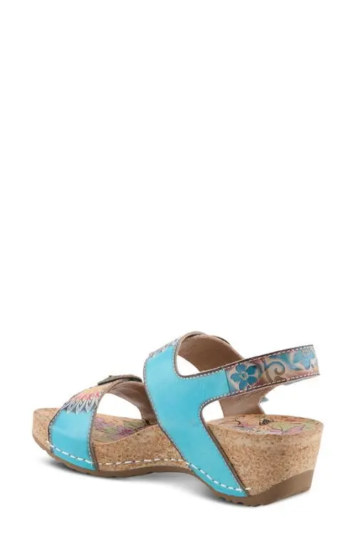SPRING STEP SHOES Colomecool Slingback Sandal - Turquoise Multi