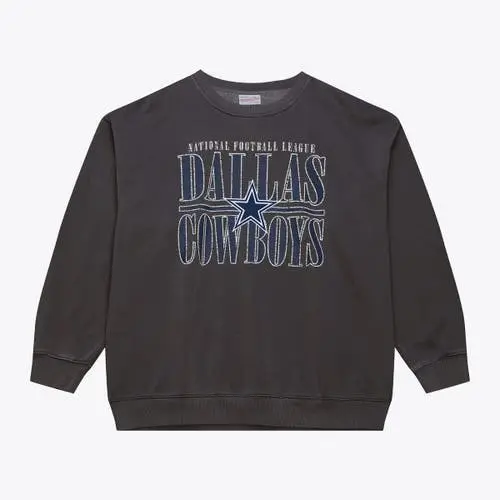 Mitchell & Ness Dallas Cowboys Downtown Collection Fleece Sweatshirt - Black