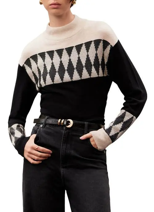 Mint Velvet Cotton Blend Graphic Sweater