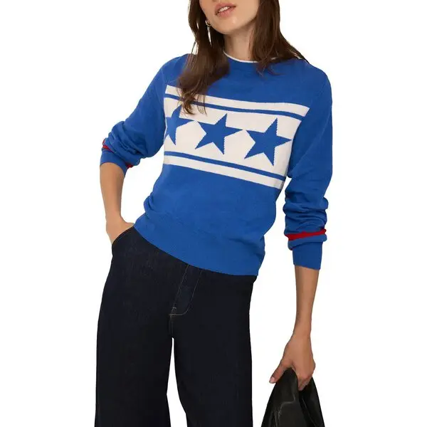 Mint Velvet Striped Star Knit Sweater