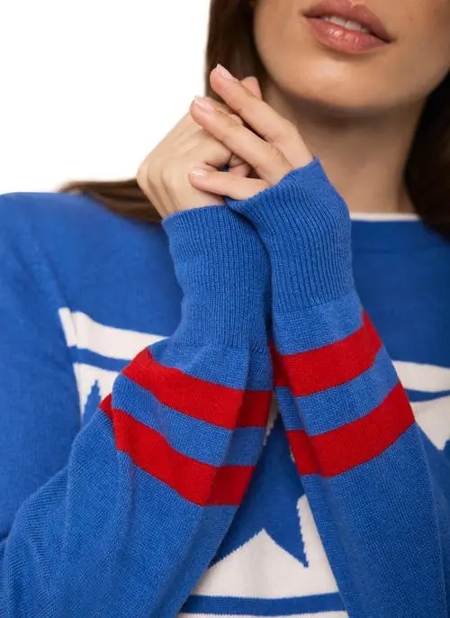 Mint Velvet Striped Star Knit Sweater