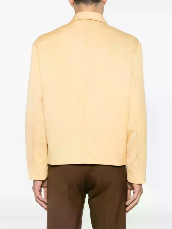 Sandro Zip-up Jacket With Classic Collar - Yellow