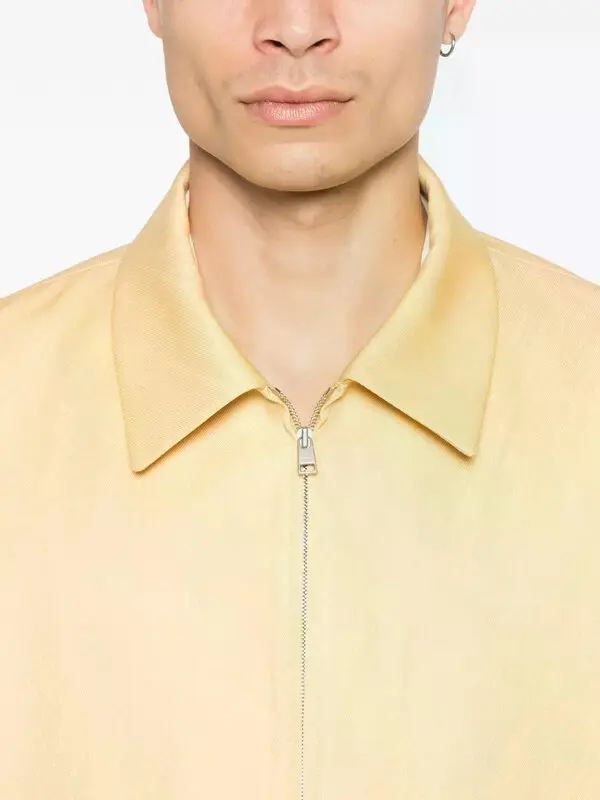 Sandro Zip-up Jacket With Classic Collar - Yellow