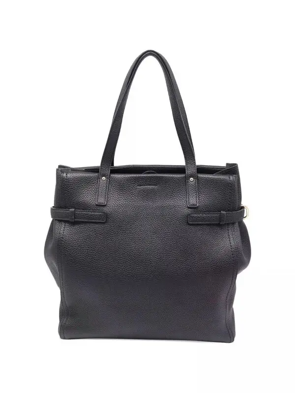 FERRAGAMO Gancini Pebbled-leather Tote