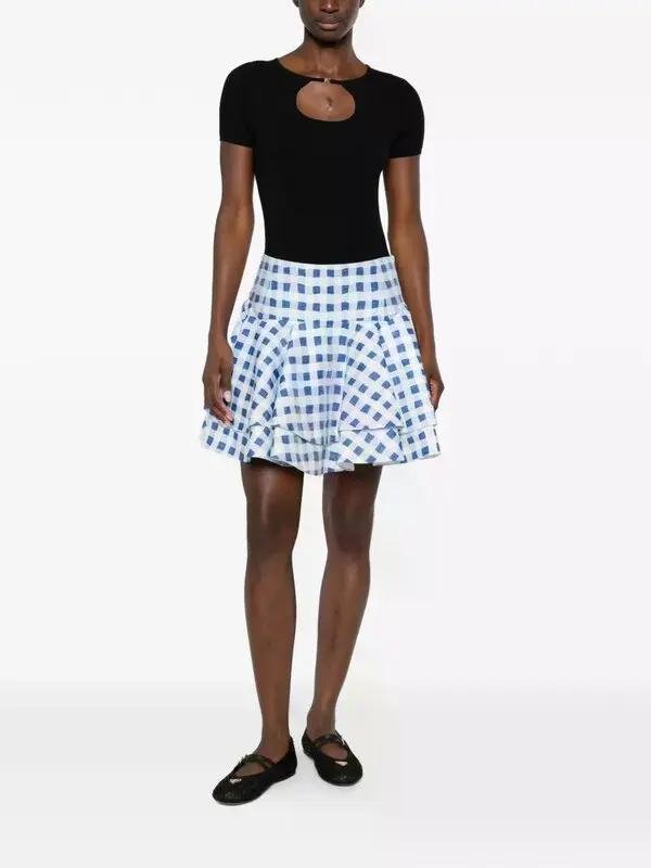 Sandro Check-pattern Mini Skirt
