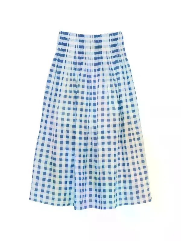 Sandro Check-pattern A-line Midi Skirt