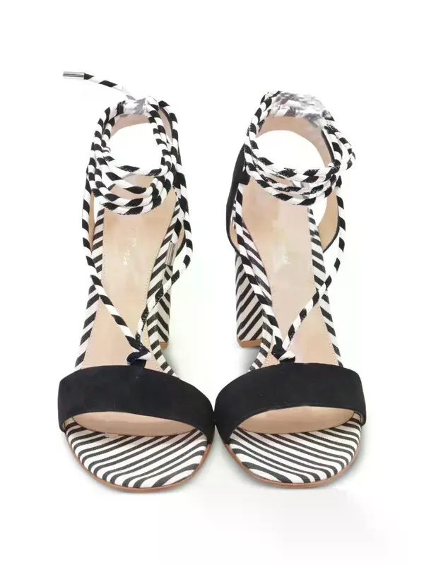 GIANVITO ROSSI Striped Strappy Sandals