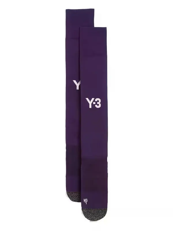 Y3 Logo-embellished Socks - Purple