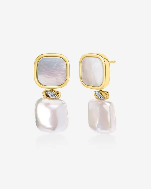 Ring Concierge Multiway Square Pearl Earrings