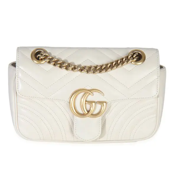 Gucci Gg Marmont Shoulder Bag - White