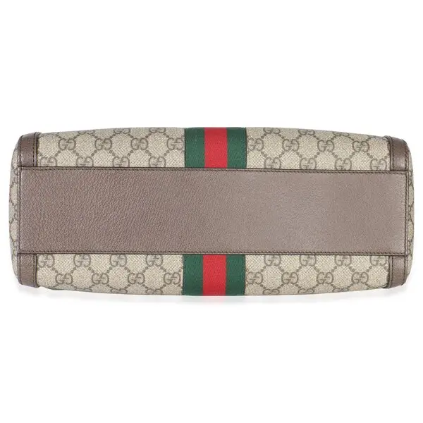 Gucci Gg Monogram Canvas Ophidia Boston Bag