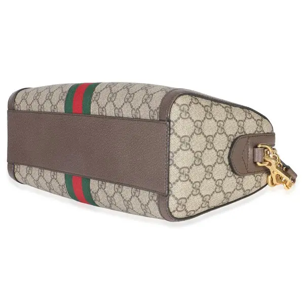 Gucci Gg Monogram Canvas Ophidia Boston Bag