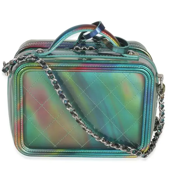 Chanel Iridescent Pvc Filigree Vanity Case