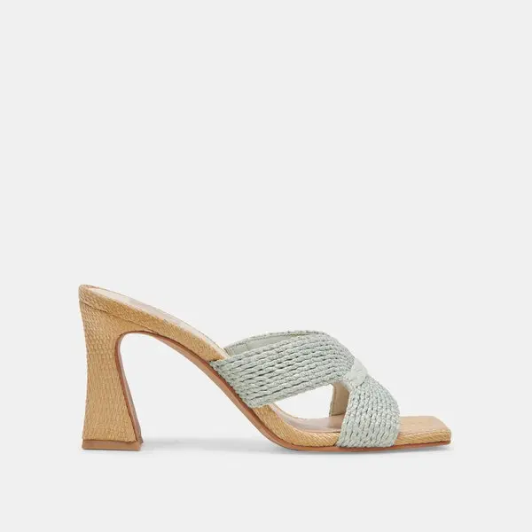 DOLCEVITA Nitro Wide Heels - Mint Raffia
